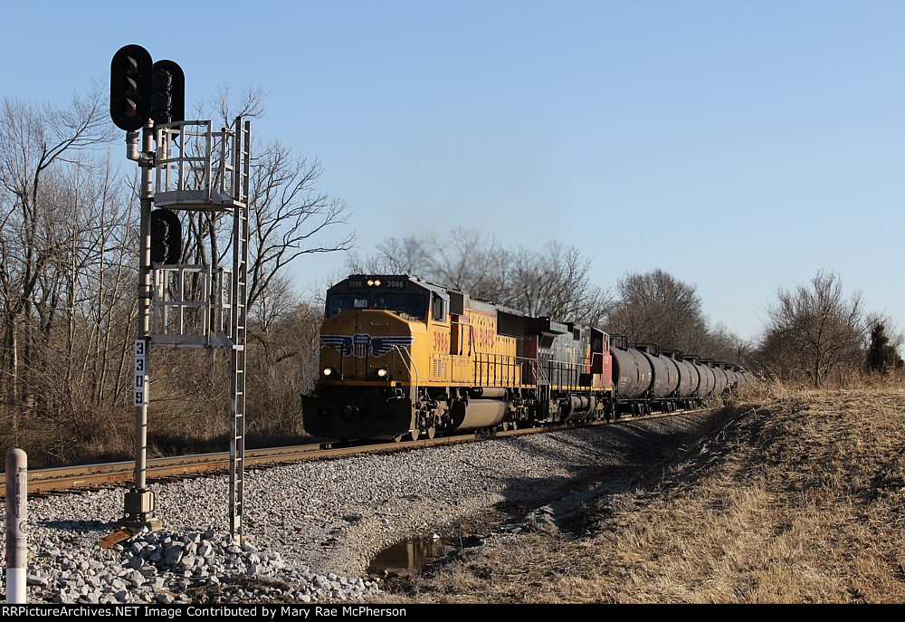 Northbound CN empty grain train